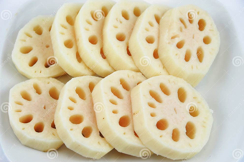 Sliced lotus root stock image. Image of lotus, detail - 67676591