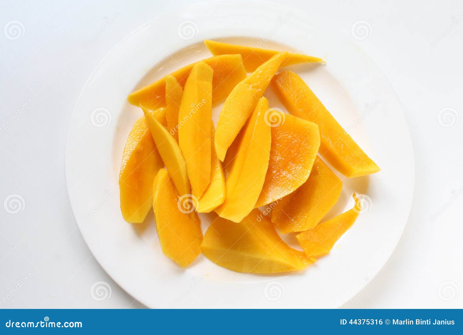 Sliced mango in plate stock photo. Image of asia, freshness - 44375316