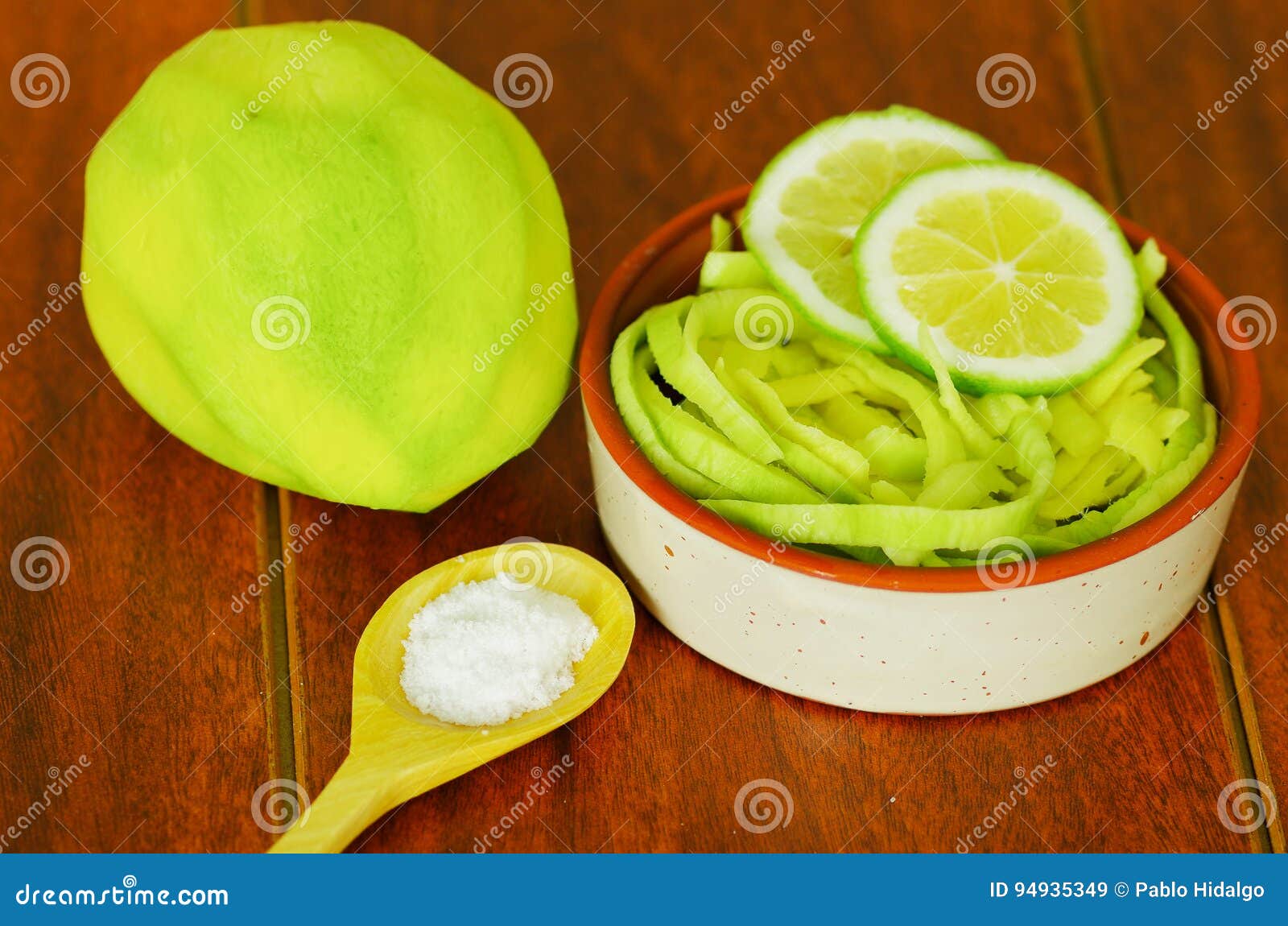 Sliced Mango Served with Salt on a Plate Stock Image - Image of plant ...