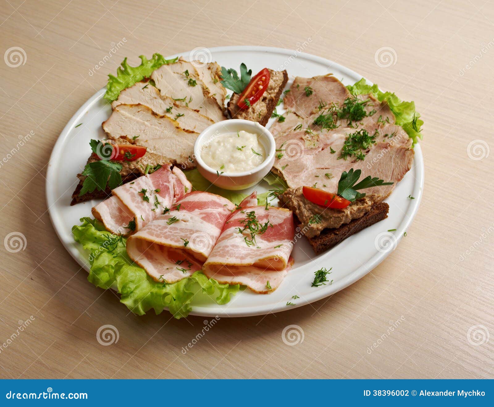 Sliced Meat stock photo. Image of tenderloin, bacon, cucumber - 38396002