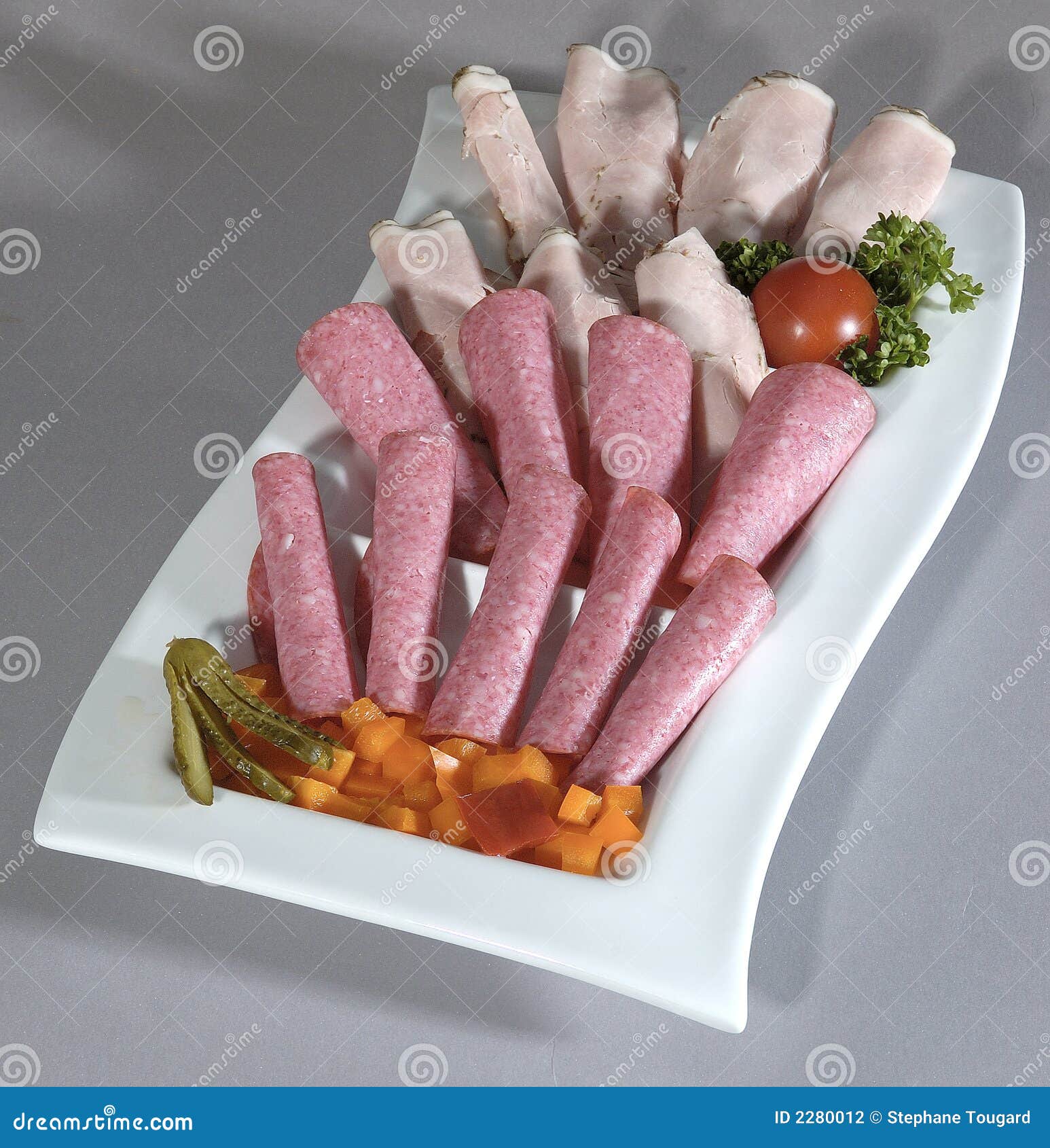 Sliced meat platter stock photo. Image of sliced, salami - 2280012