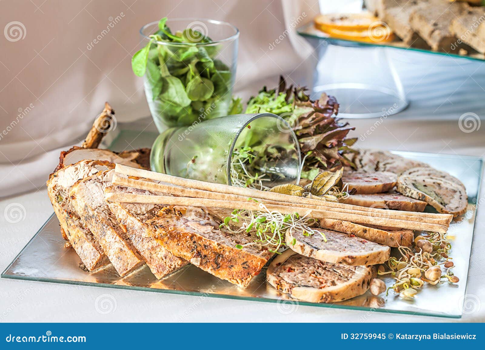 Sliced meat with stuffing stock image. Image of dinner - 32759945