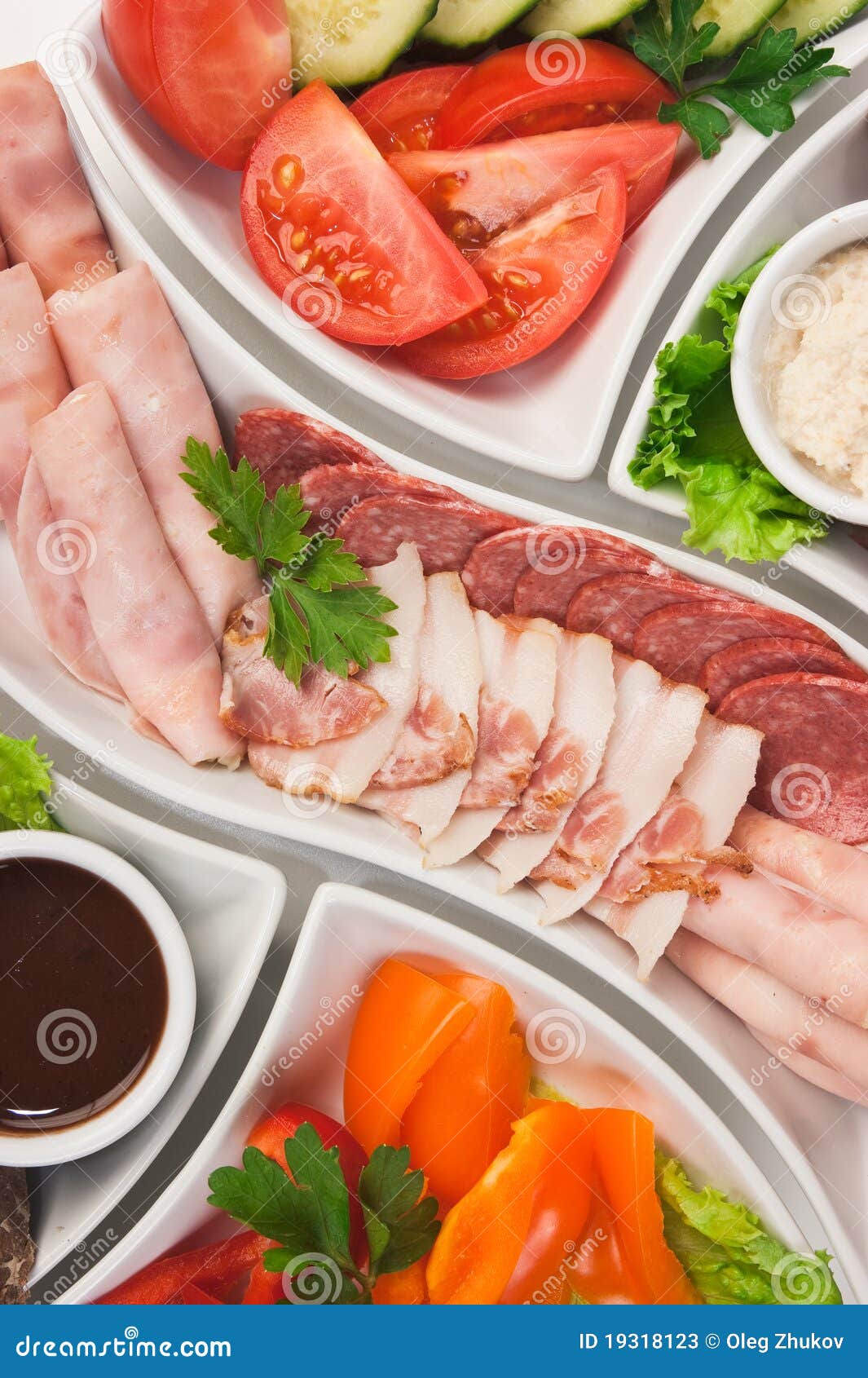 Sliced ??meat and Vegetables Stock Image - Image of platter, vegetables ...