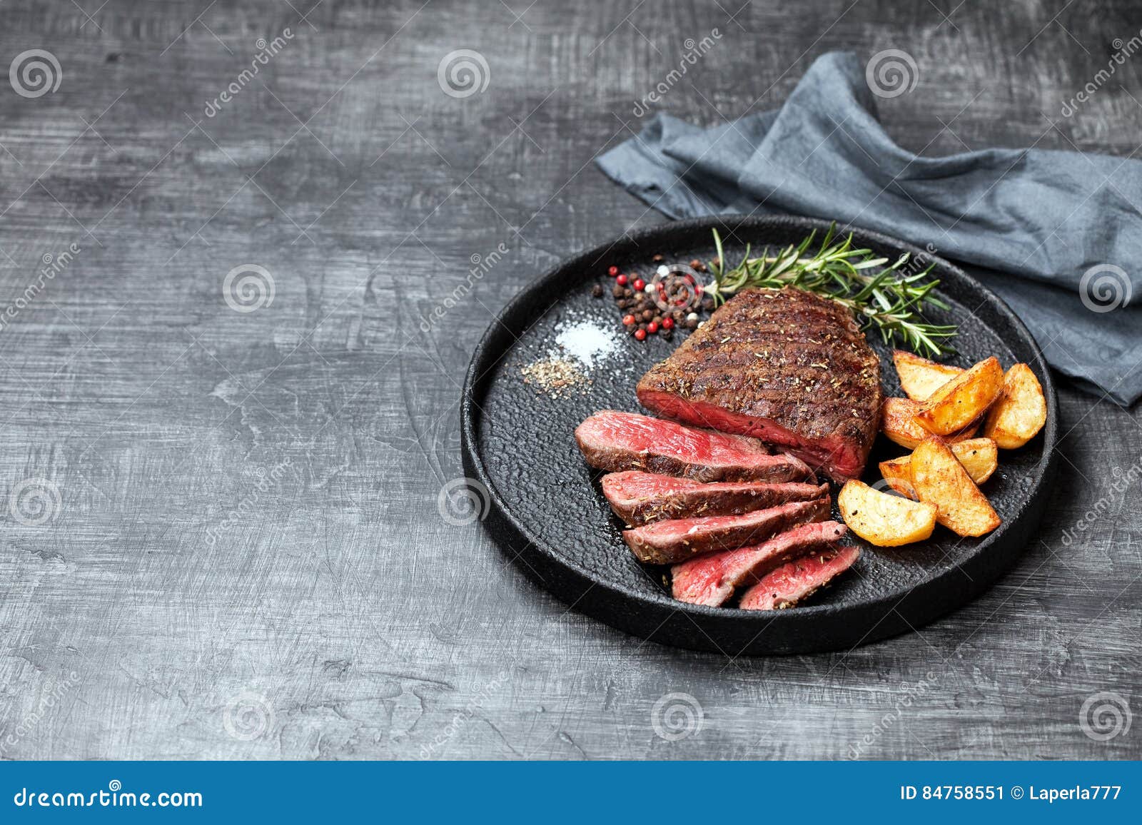 Sliced Medium Rare Grilled Beef Steak And Potato Wedges Stock Image ... Sliced Medium Rare Grilled Beef Steak And Potato Wedges Stock Image ...