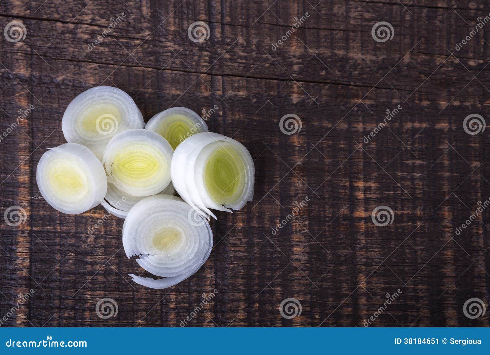 Sliced Onion Circles on a Wooden Board. Stock Image - Image of ...
