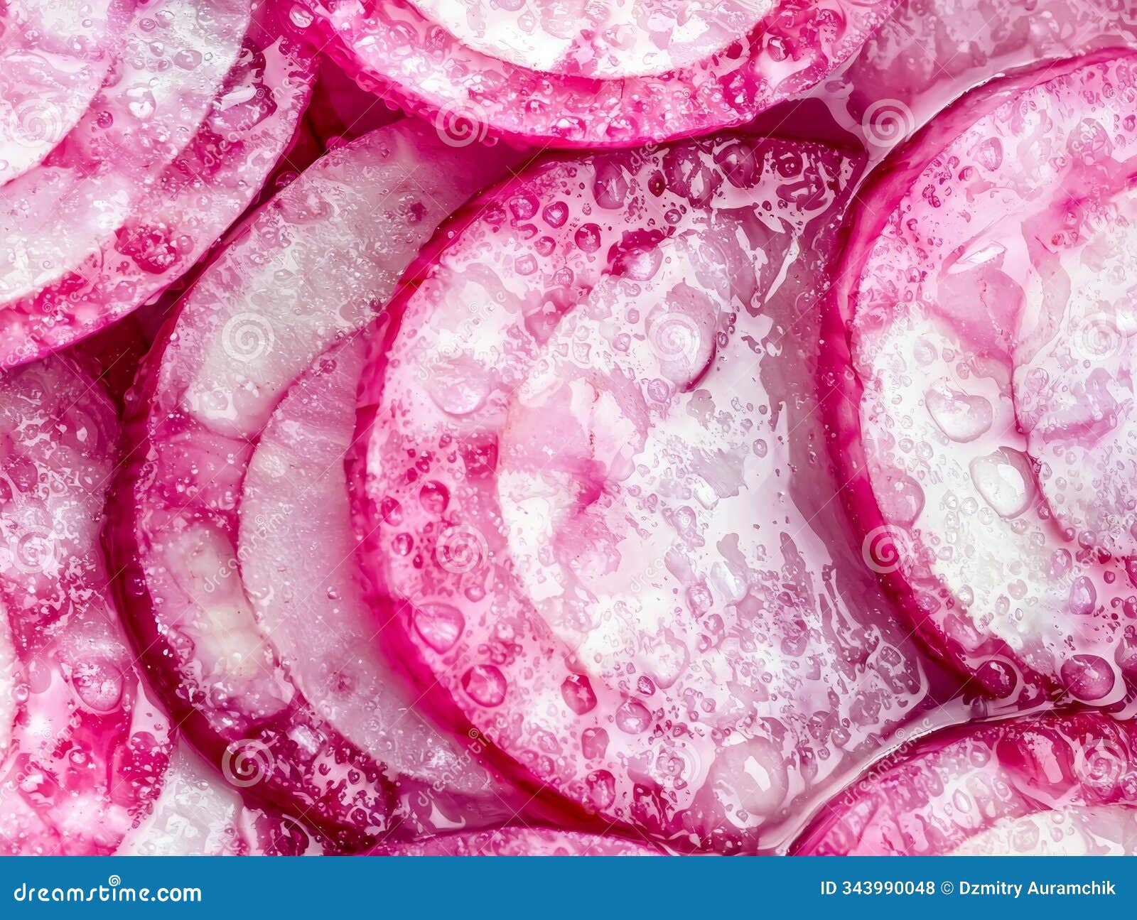 Sliced Onion Showing Concentric Layers and a Shiny Surface Stock Photo ...