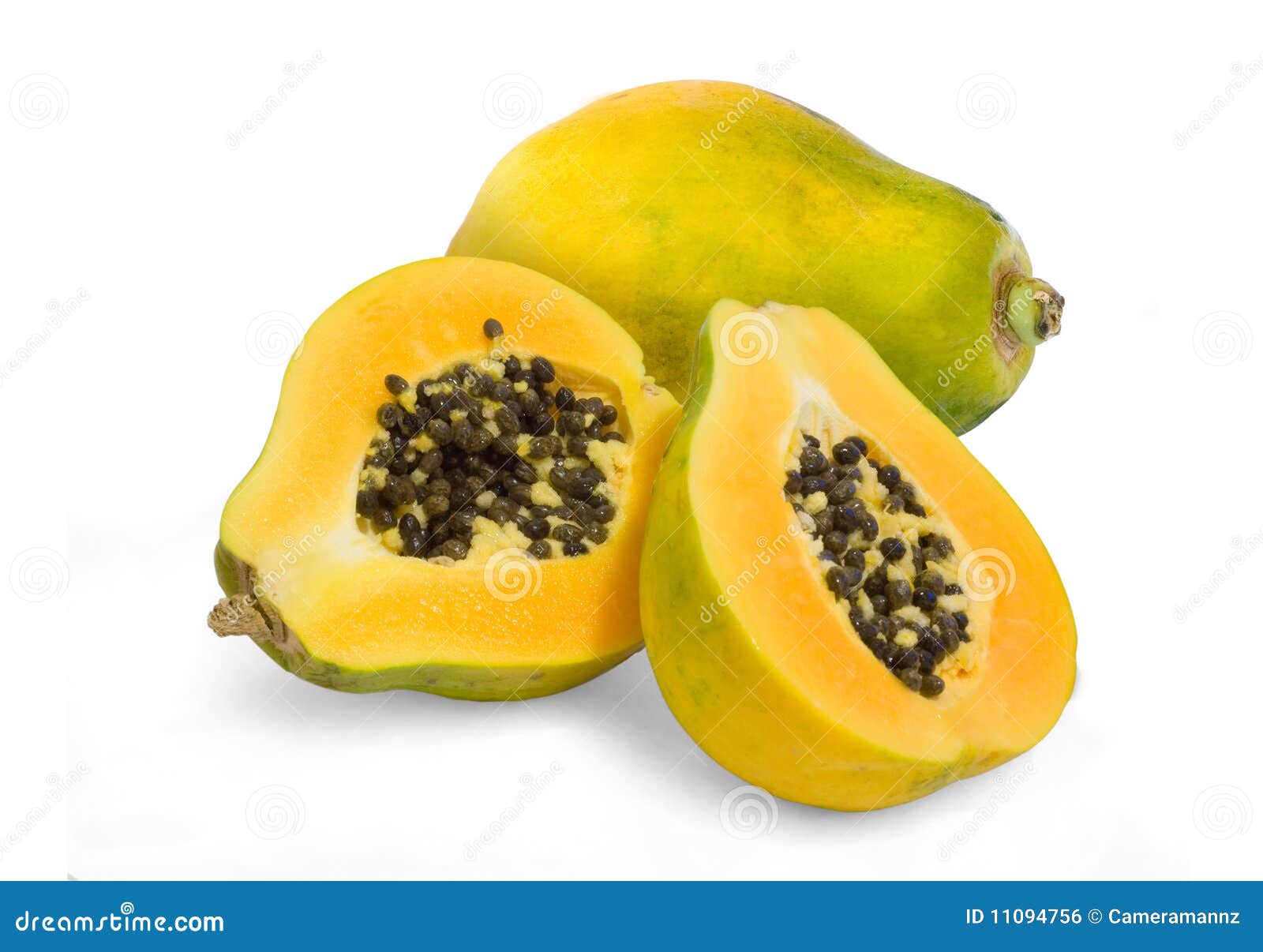 Sliced open Papaya fruit stock photo. Image of papaya - 11094756