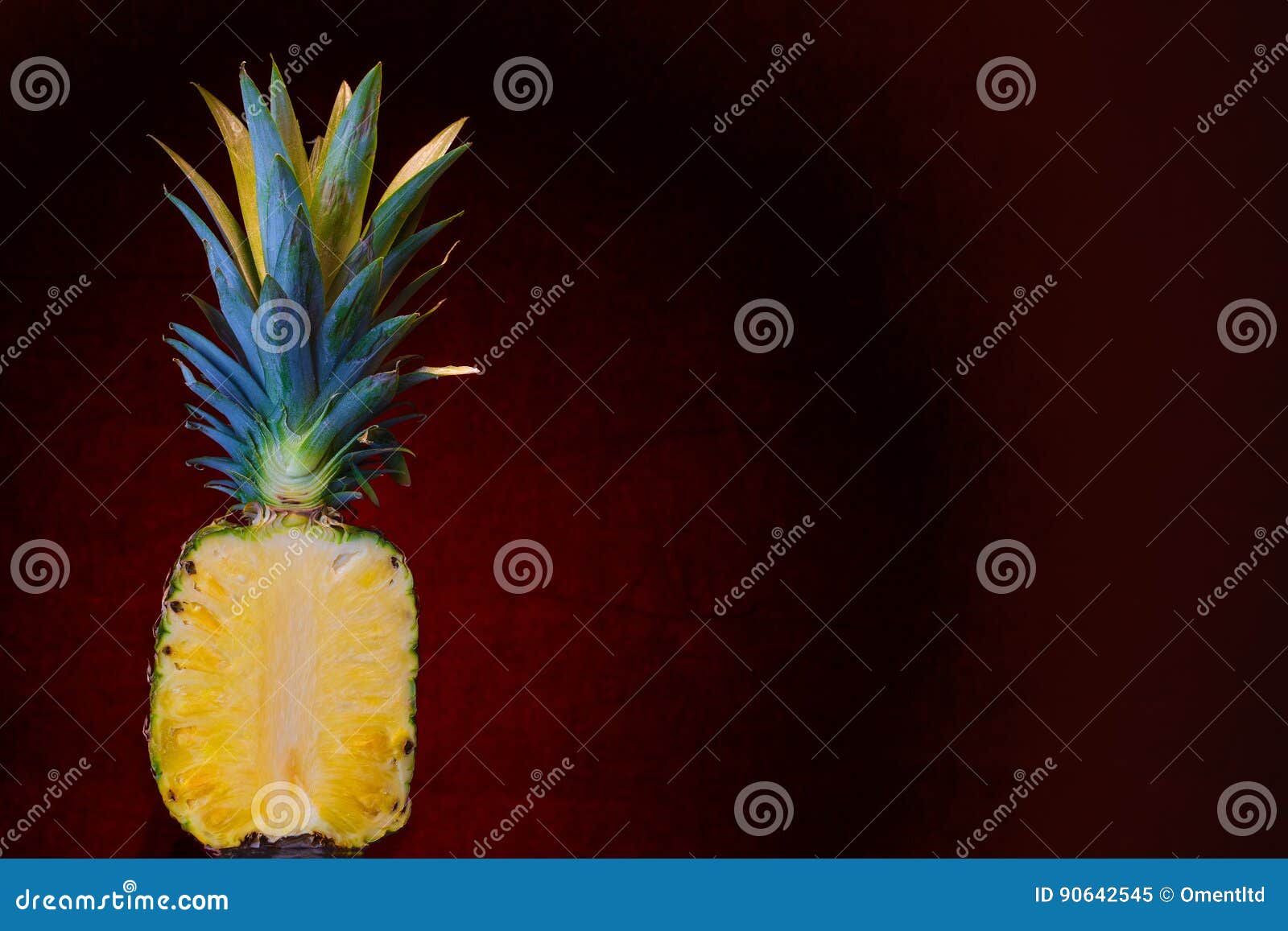 Sliced Open Pineapple stock image. Image of refreshment - 90642545