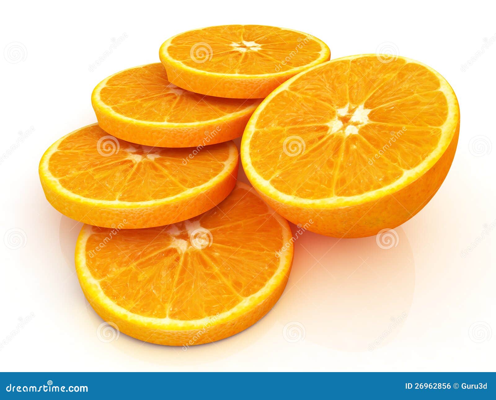 Sliced Orange and Half Oranges Stock Illustration - Illustration of ...