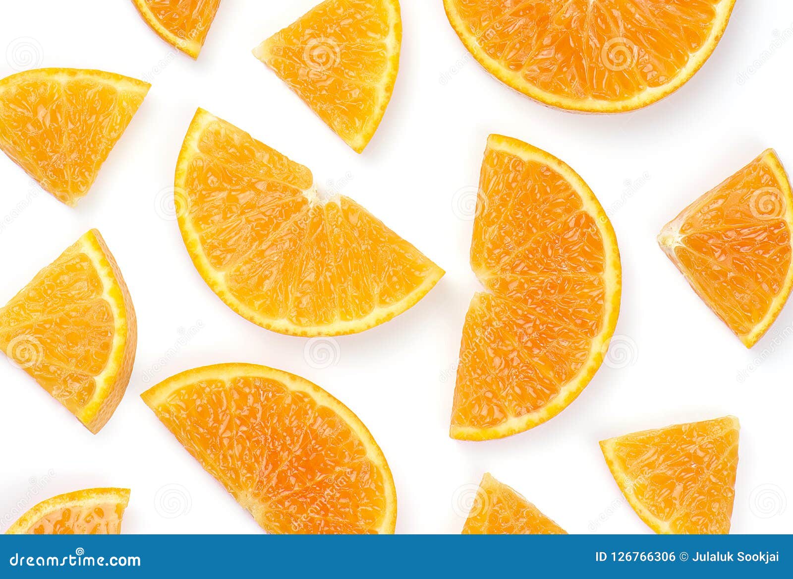 Sliced orange isolated stock photo. Image of ripe, sweet - 126766306