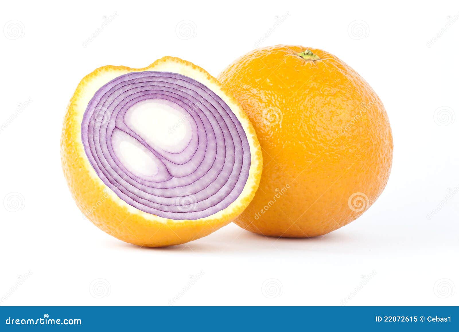 Sliced Orange with Red Onion Inside Stock Image - Image of groceries ...