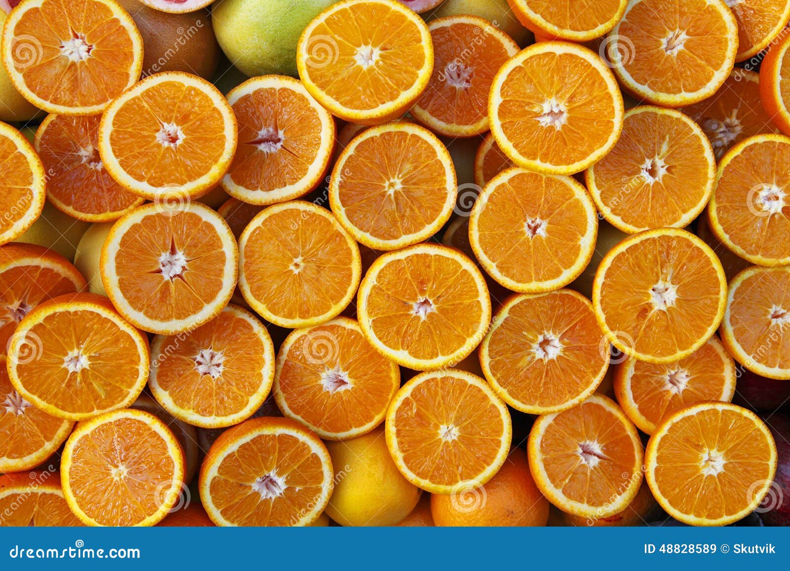 Sliced oranges stock image. Image of oranges, detail - 48828589