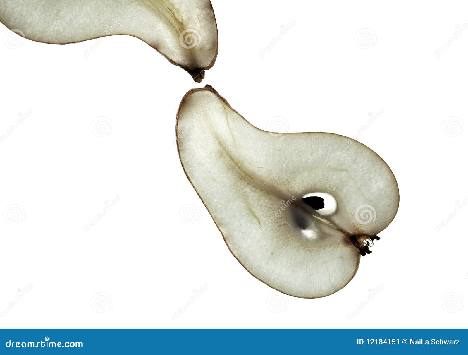 Sliced Pear stock image. Image of pear, food, fruit, studio - 12184151