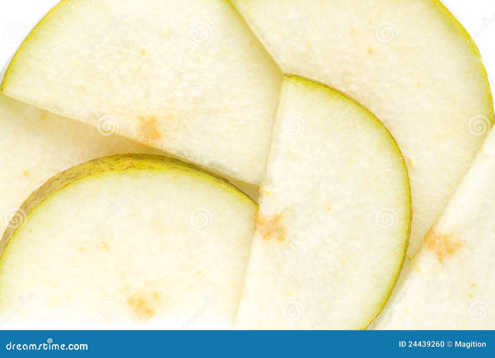 Sliced pear closeup stock photo. Image of pear, crop - 24439260