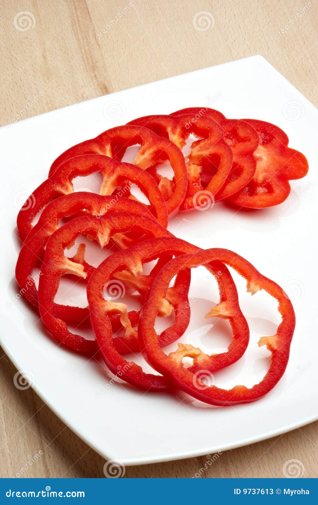 Sliced pepper stock image. Image of plate, natural, ripe - 9737613