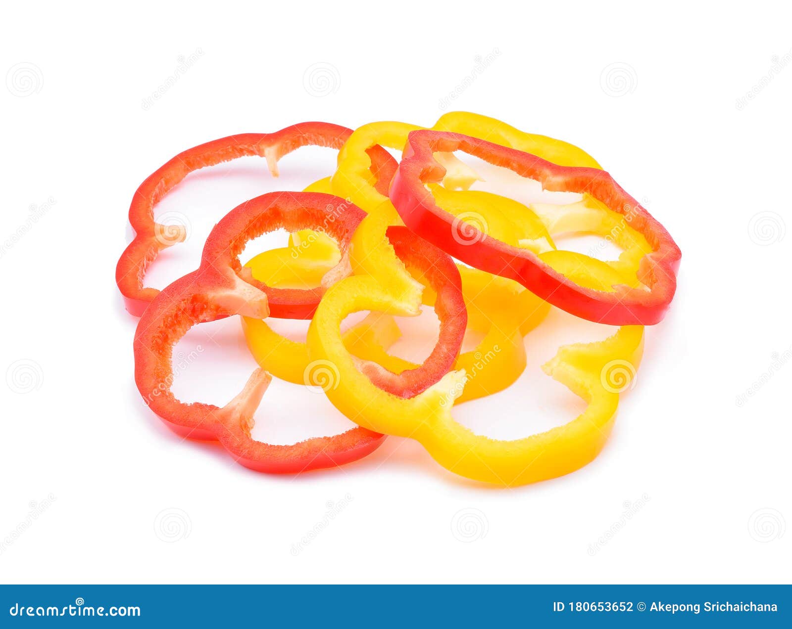 Sliced Pepper Isolated on White Background Stock Photo - Image of ...