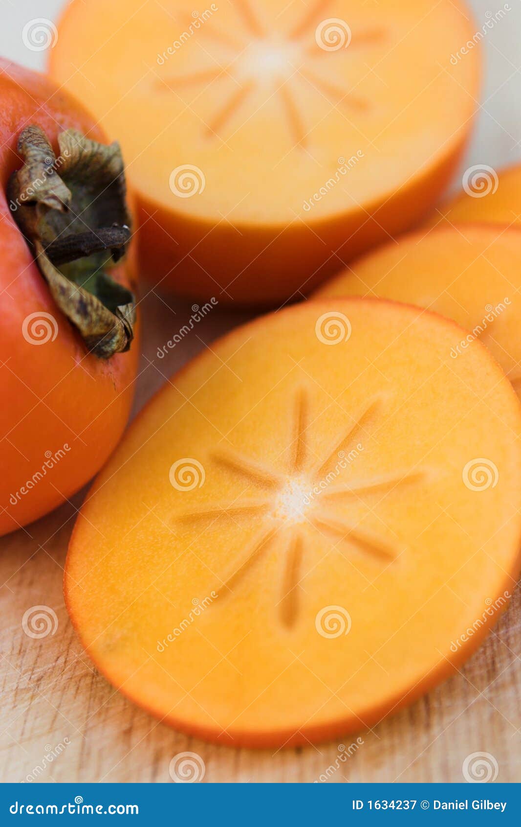 Sliced persimmons stock image. Image of nutrient, fresh - 1634237
