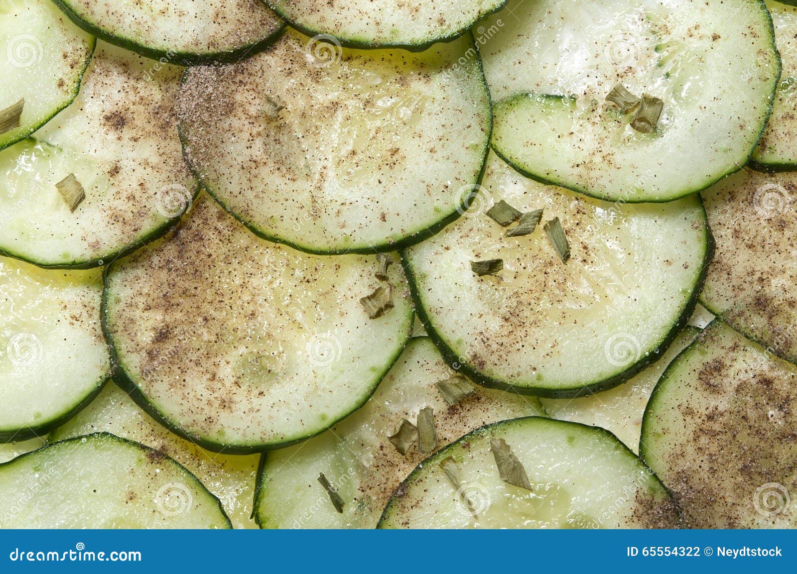 Sliced Pickle with Herbs and Pepper Stock Photo - Image of plant, juicy ...