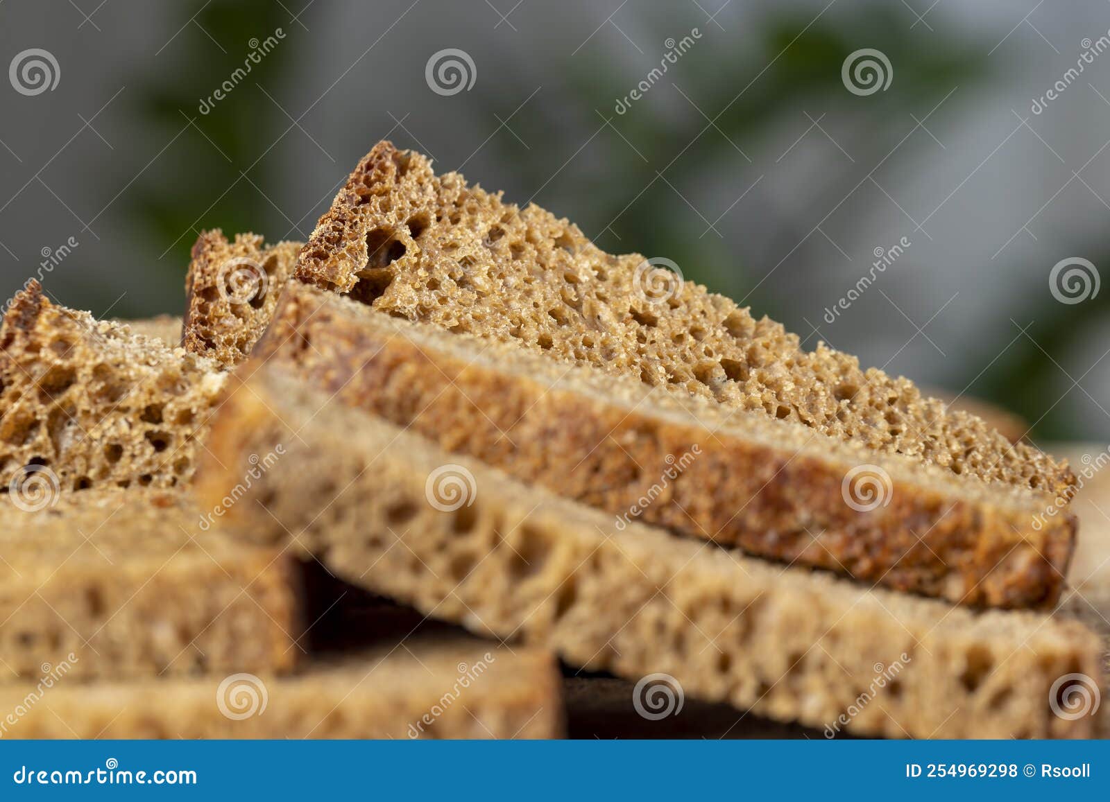 Sliced Piece of Black Rye Bread on a Board Stock Photo - Image of taste ...