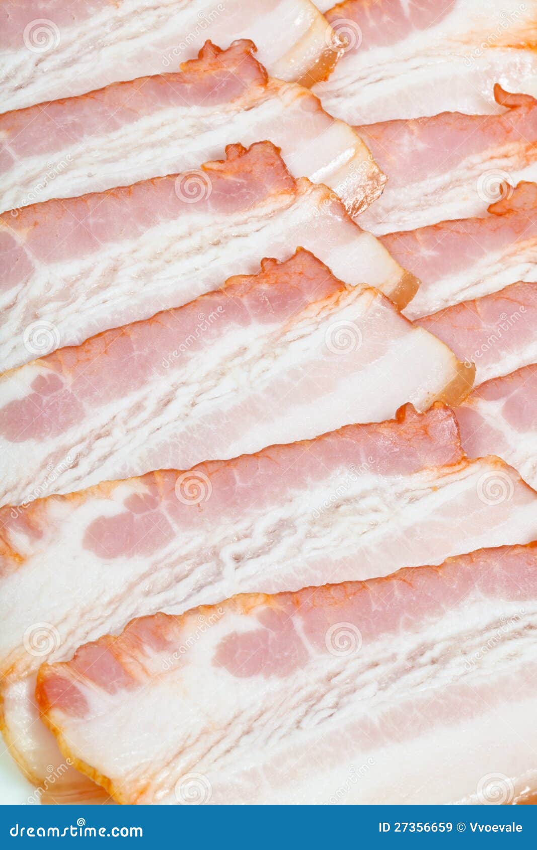 Sliced pieces of bacon stock image. Image of closeup - 27356659