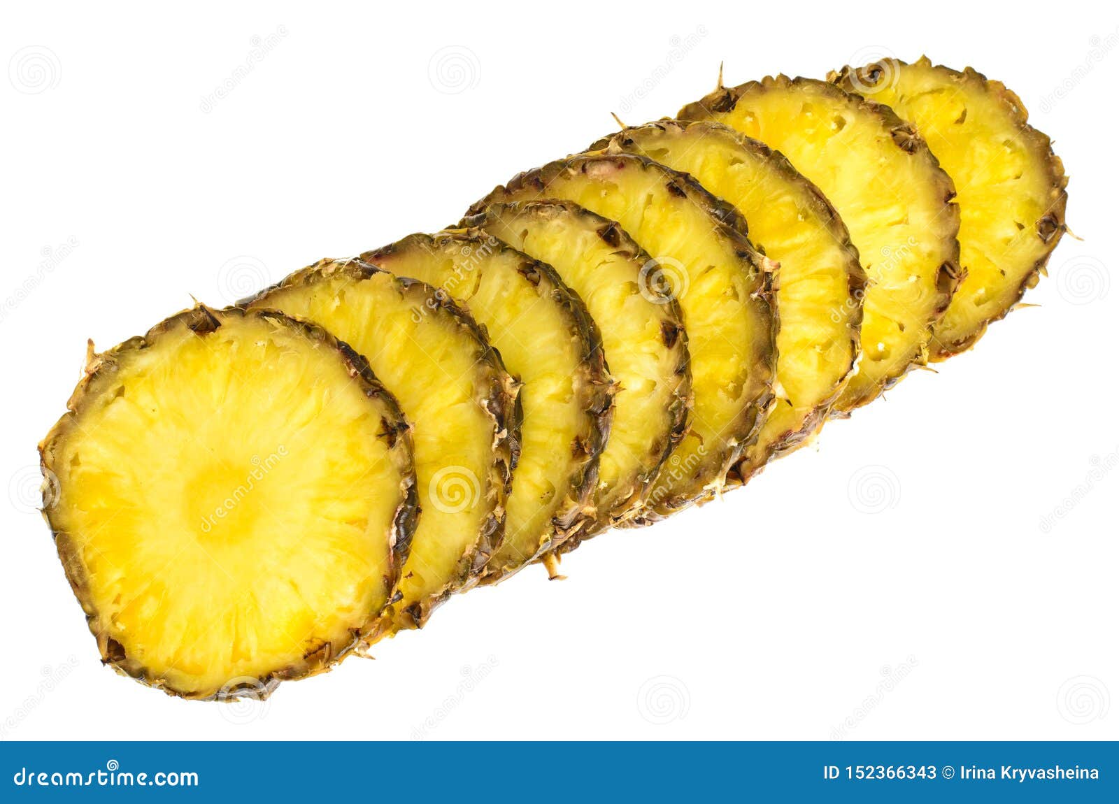 Sliced Pineapple on Light Background Stock Image - Image of ripe ...