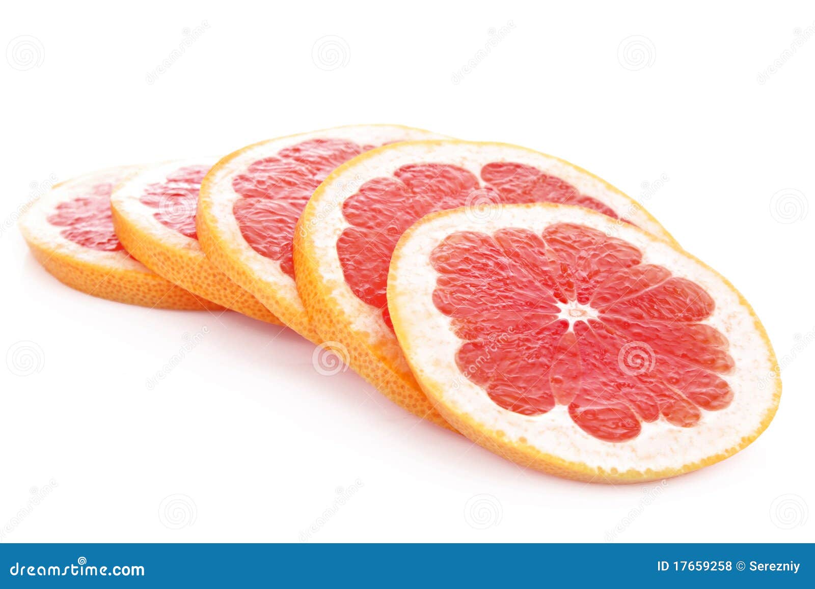 Sliced Pink Grapefruit Isolated Stock Photo - Image of gourmet, liquid ...