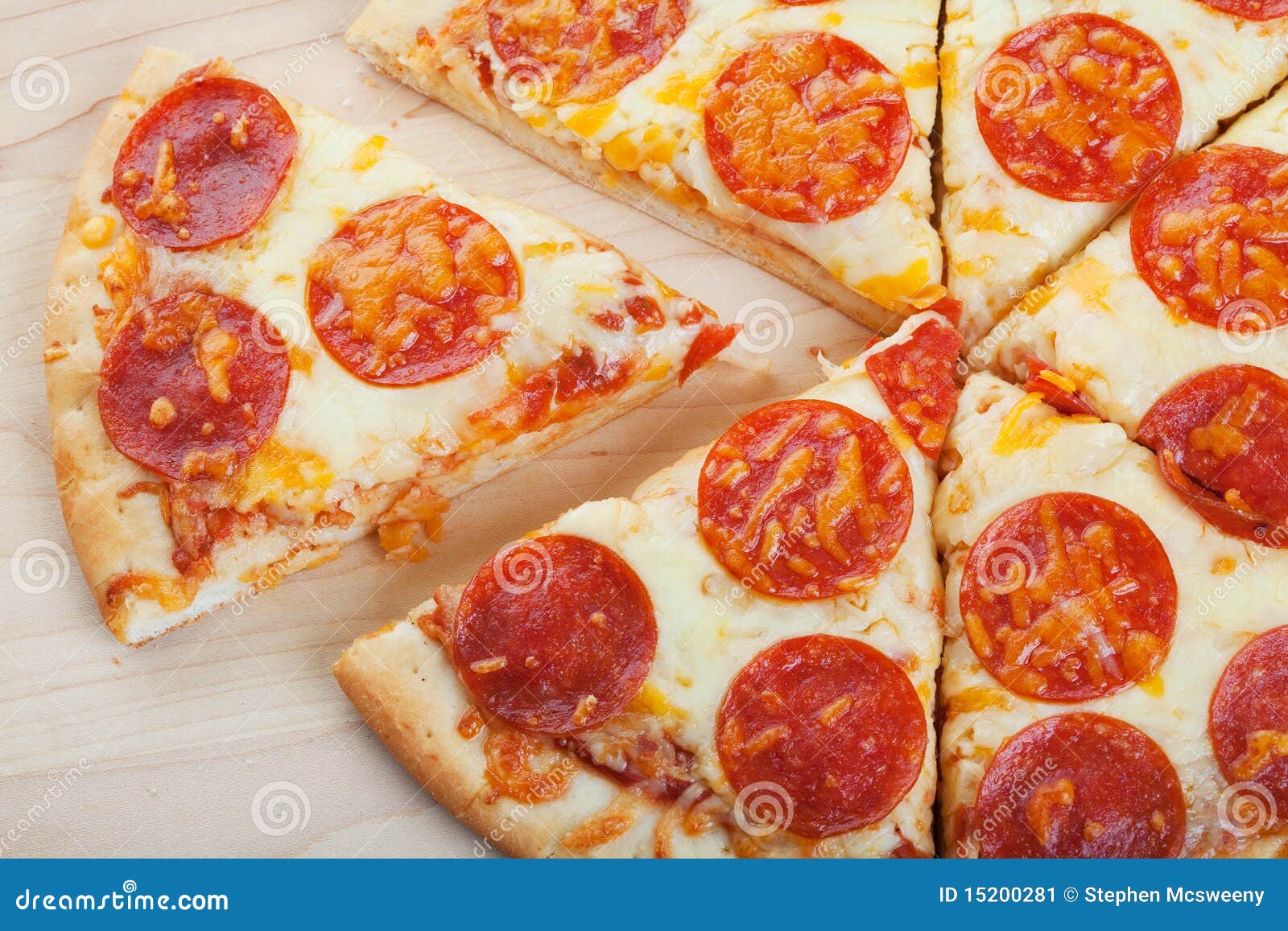 Sliced pizza stock image. Image of pepper, junk, oily - 15200281