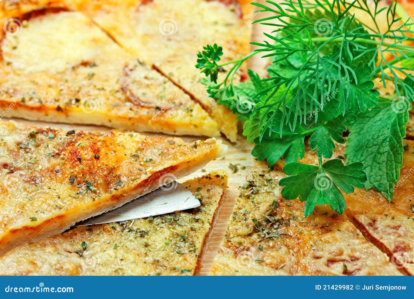 Sliced pizza. stock photo. Image of refreshment, sauce - 21429982