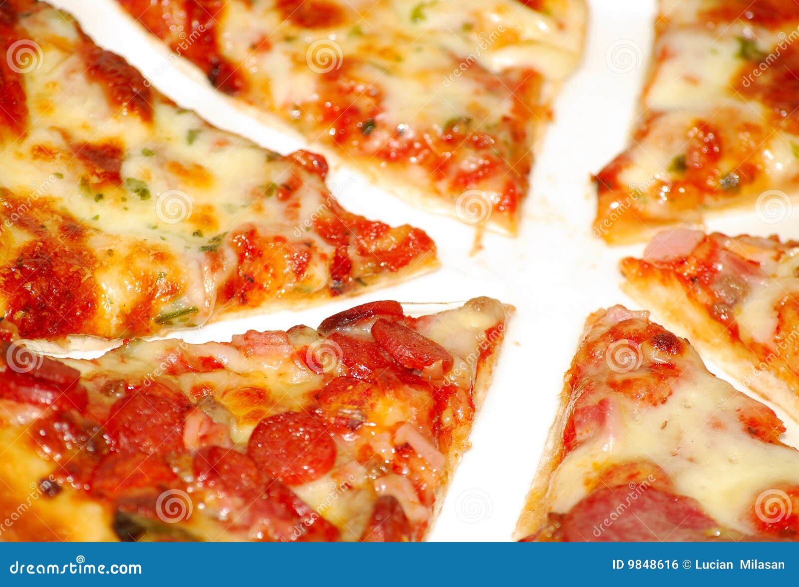 Sliced Pizza stock photo. Image of cook, tasty, tomatoes - 9848616