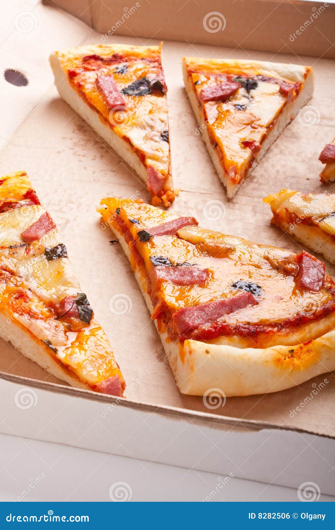 Sliced pizza in a box stock photo. Image of people, junkfood - 8282506