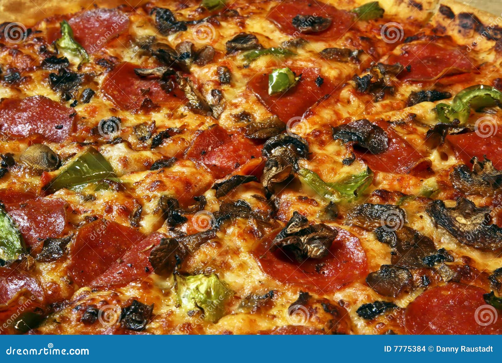 Sliced Pizza Closeup stock photo. Image of gourmet, crispy - 7775384