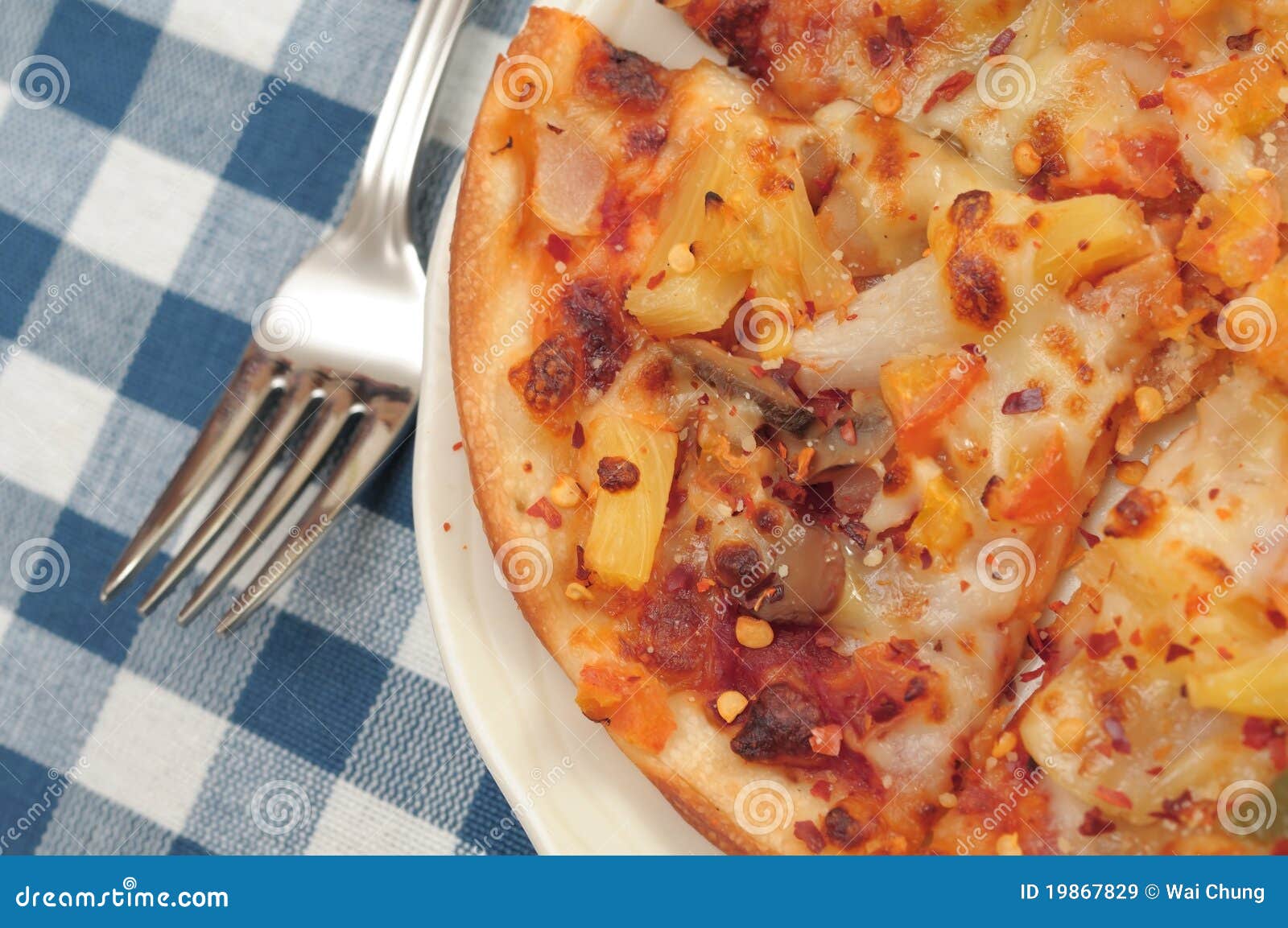 Sliced pizza on plate stock image. Image of pizza, italian - 19867829
