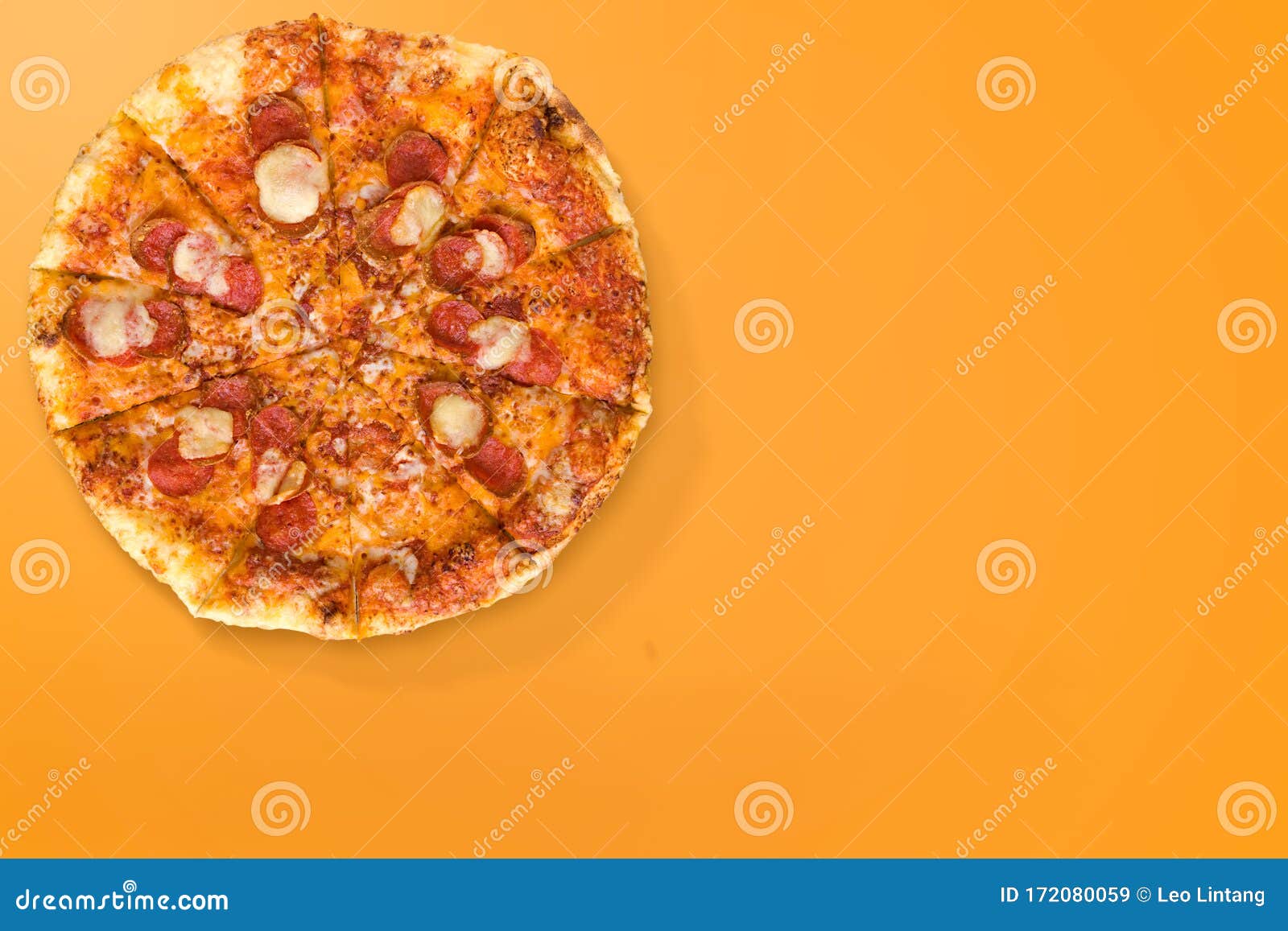 Sliced Pizza in Vibrant Color Stock Image - Image of meal, bright ...