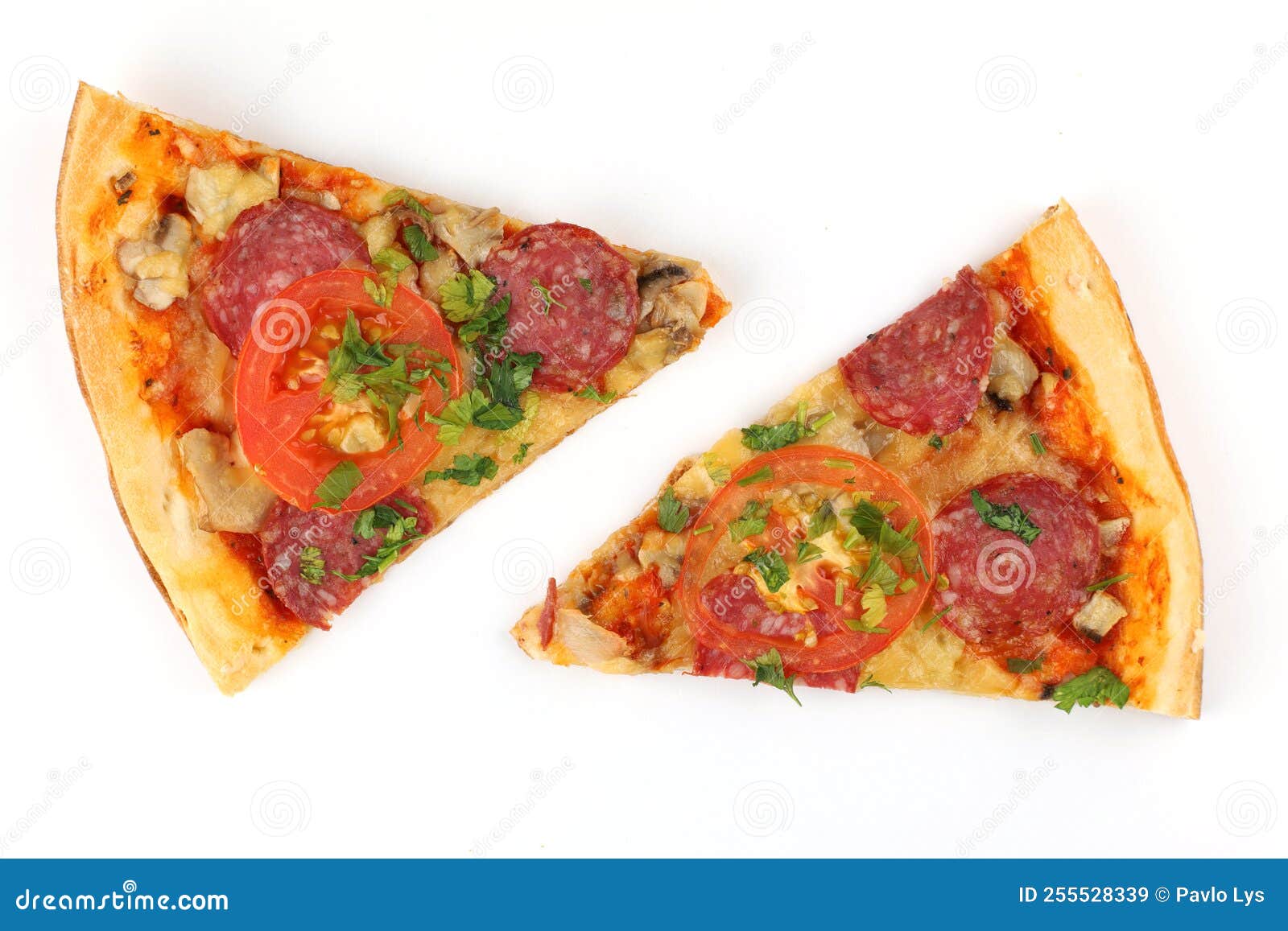 Sliced Pizza on White Isolate Stock Image - Image of white, tasty ...