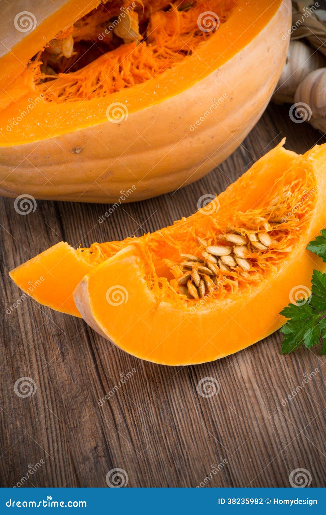 Sliced pumpkin stock photo. Image of pumpkin, organic - 38235982