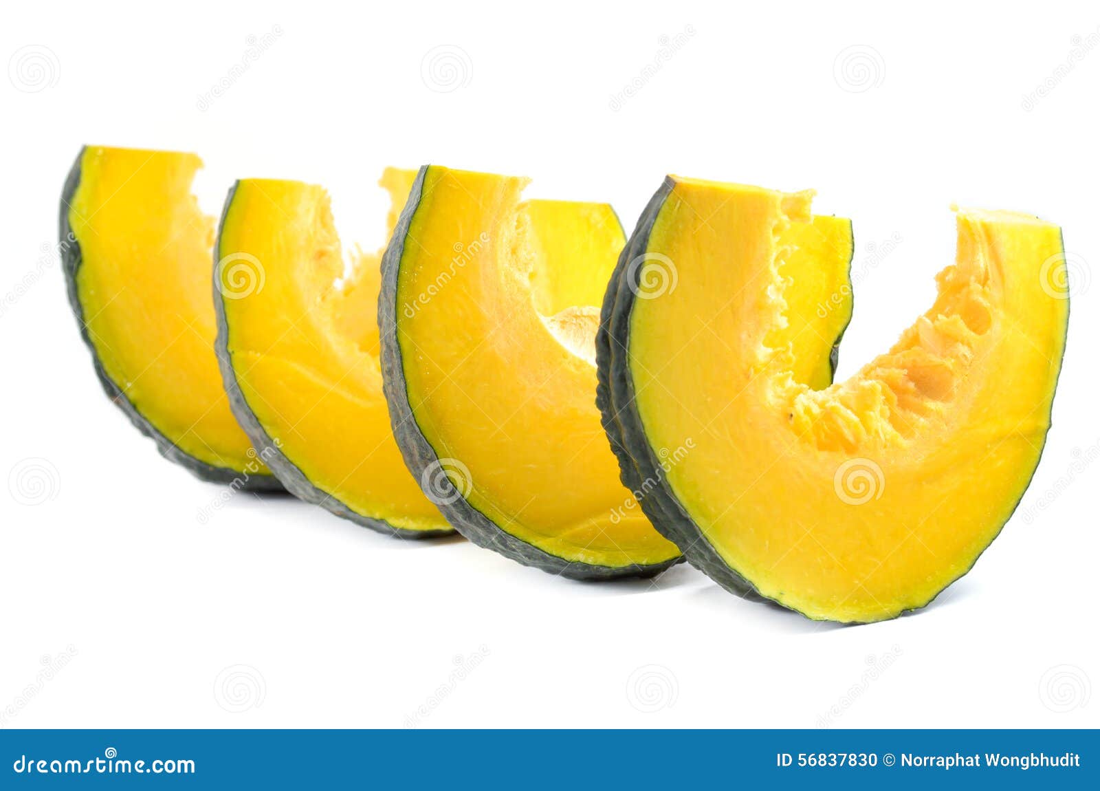 Sliced Pumpkin stock photo. Image of seed, gourd, foodclose - 56837830