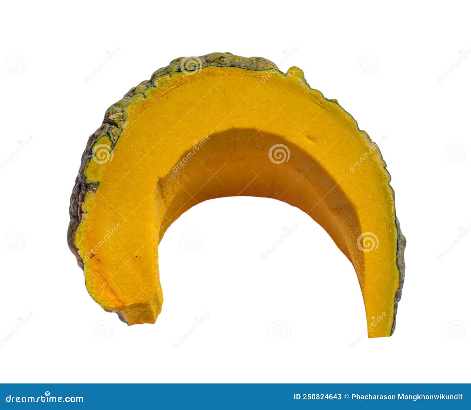 Sliced Pumpkin on a White Background Stock Illustration - Illustration ...