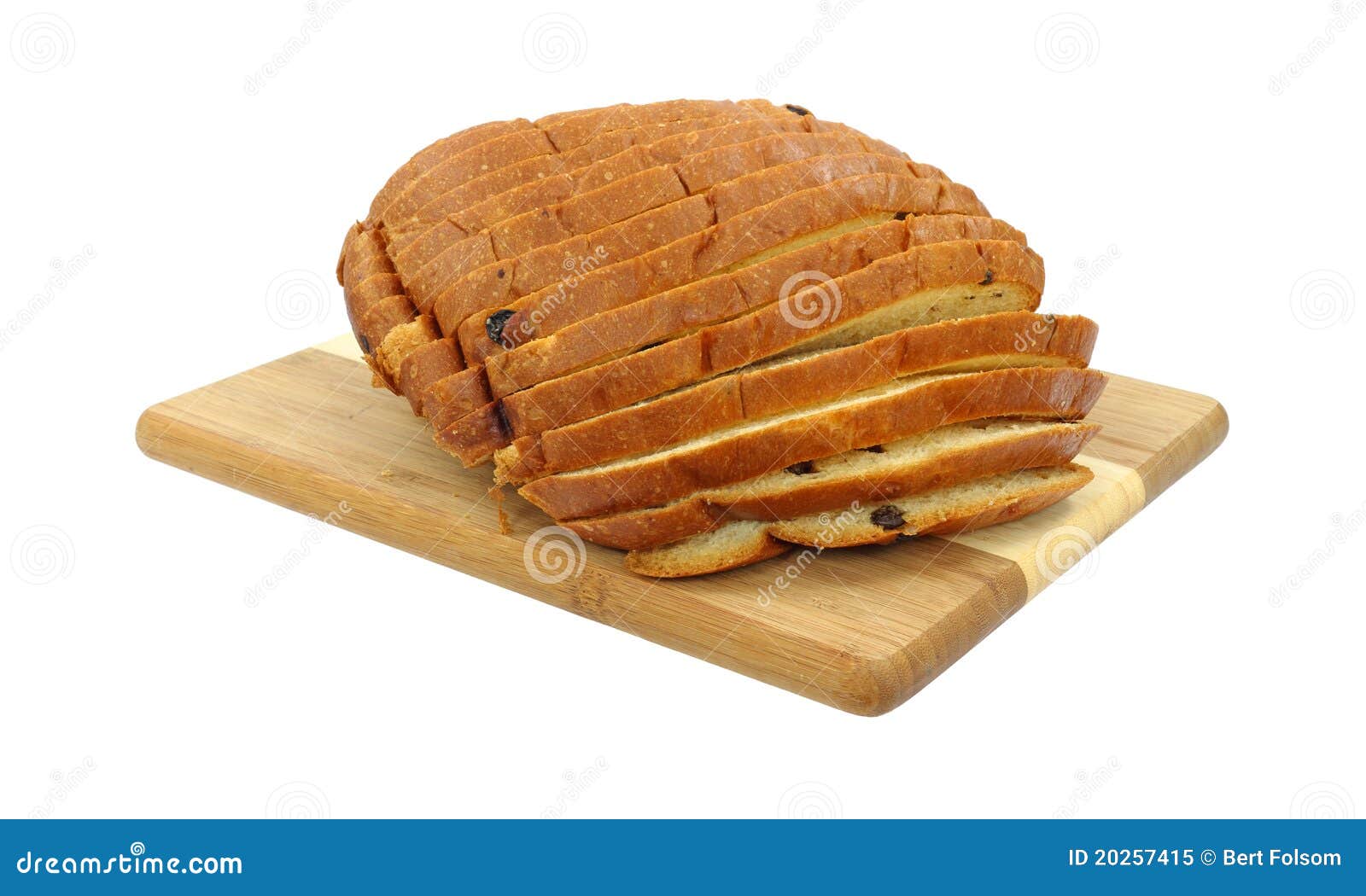 Sliced Raisin Sweet Bread stock image. Image of background - 20257415