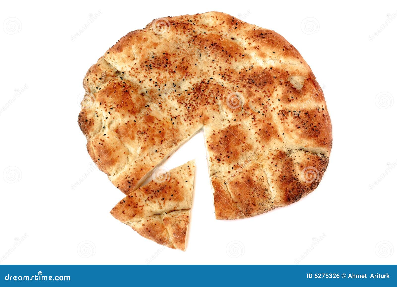 Sliced Ramadan pide stock photo. Image of flat, meal, breakfast - 6275326