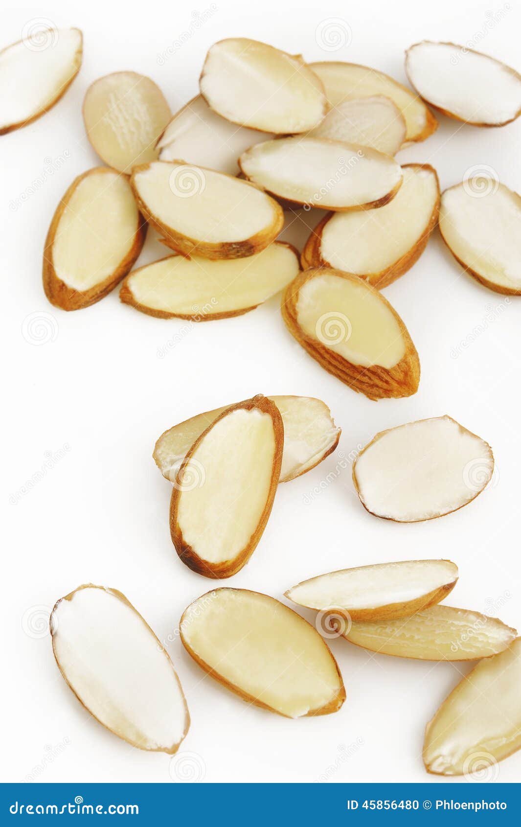Sliced raw almonds stock photo. Image of sliced, food - 45856480