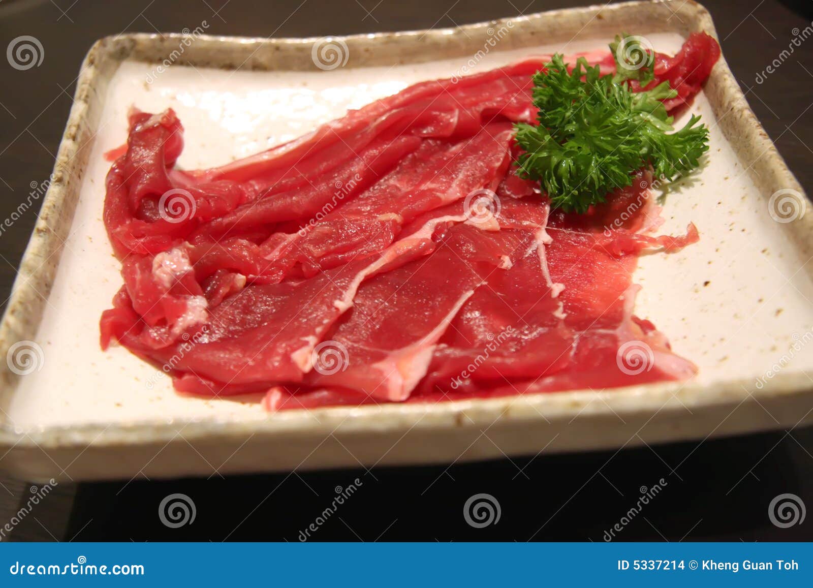 Sliced Raw Beef Stock Images - Image: 5337214