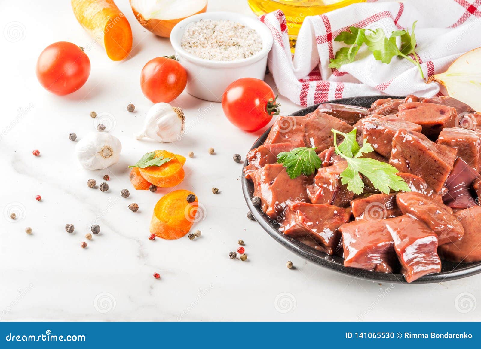 Sliced raw beef liver stock photo. Image of beef, butchery - 141065530