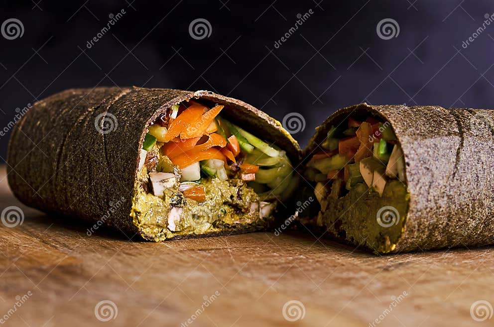 Sliced raw food wrap stock photo. Image of healthy, cooking - 26418670