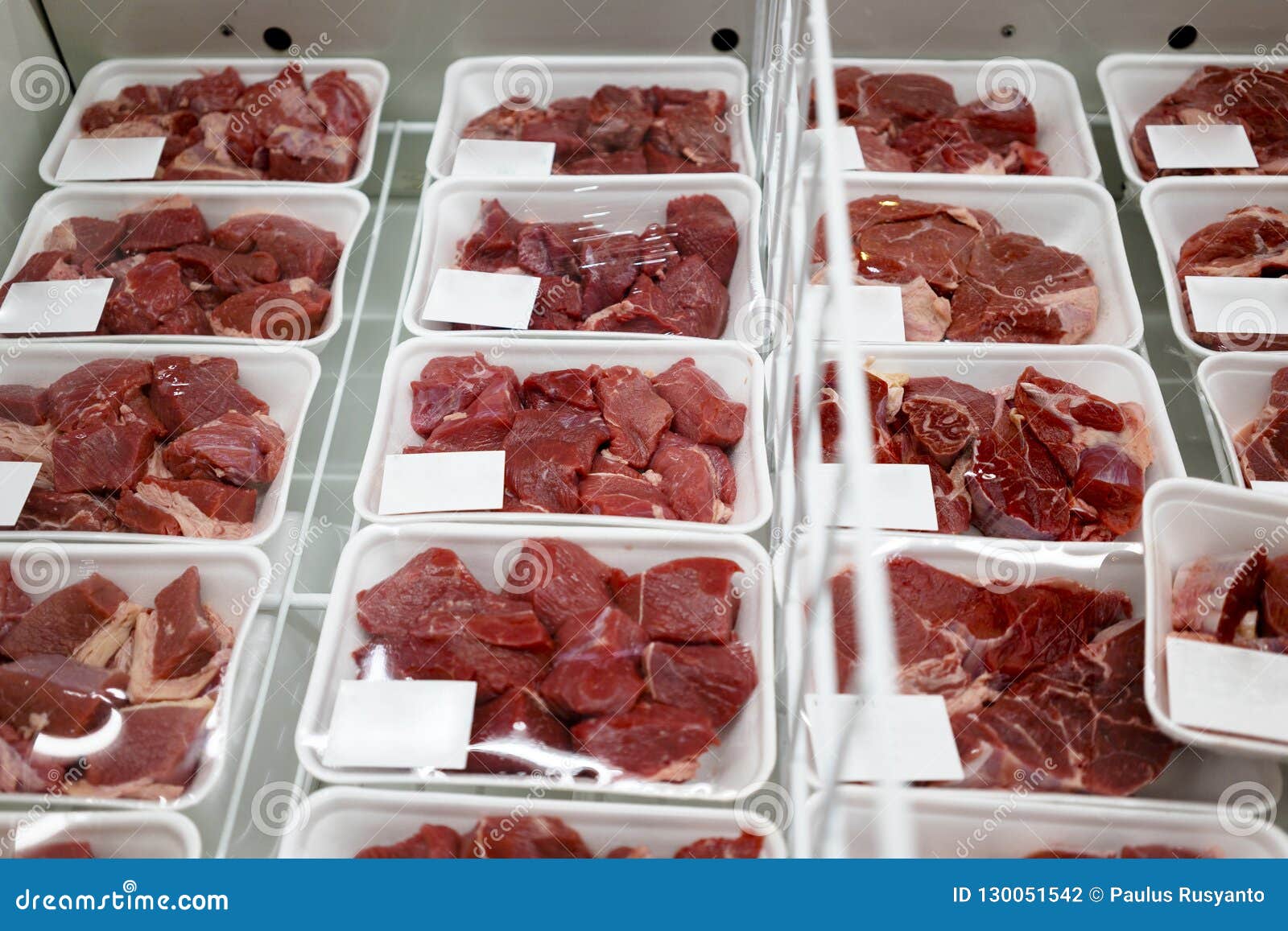 Sliced Raw Meat in Department Store Stock Photo - Image of lamb ...
