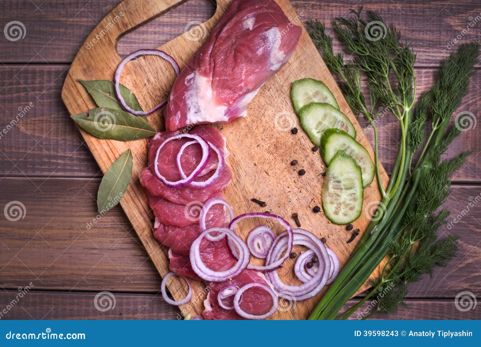 Sliced raw meat pork stock image. Image of cook, recipe - 39598243