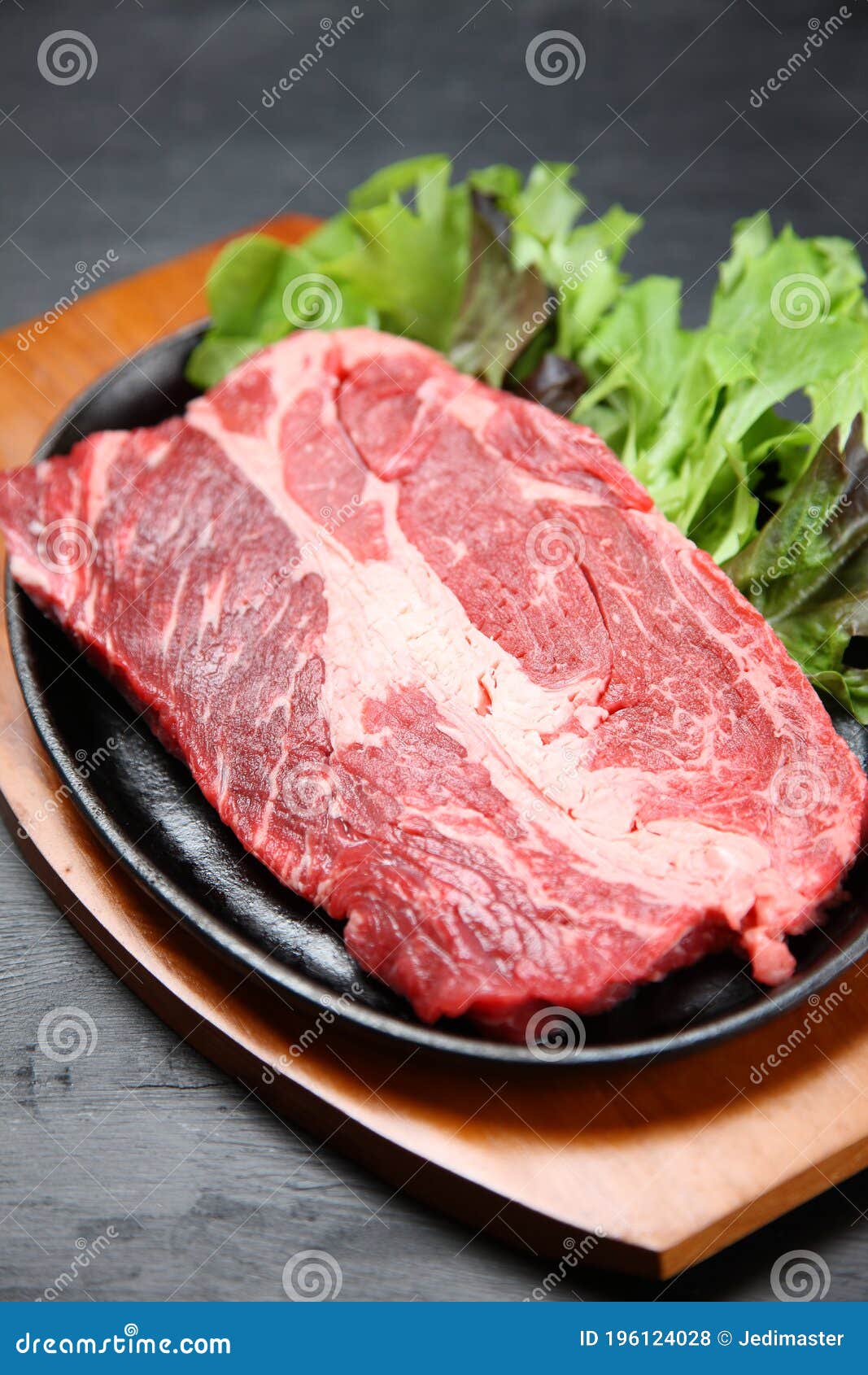 Sliced raw meat for stake stock photo. Image of dark - 196124028