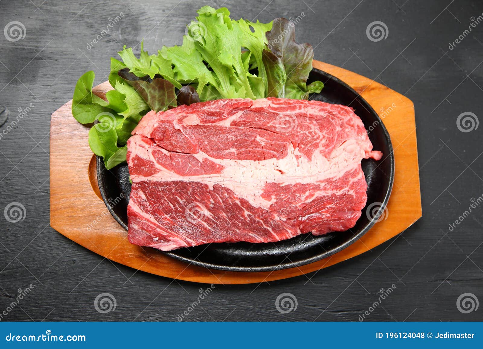 Sliced raw meat for stake stock photo. Image of beef - 196124048