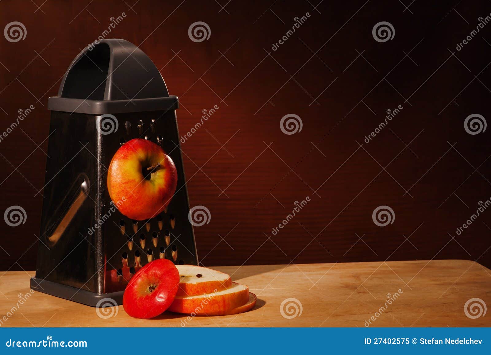 Sliced red apple on grater stock image. Image of grated - 27402575