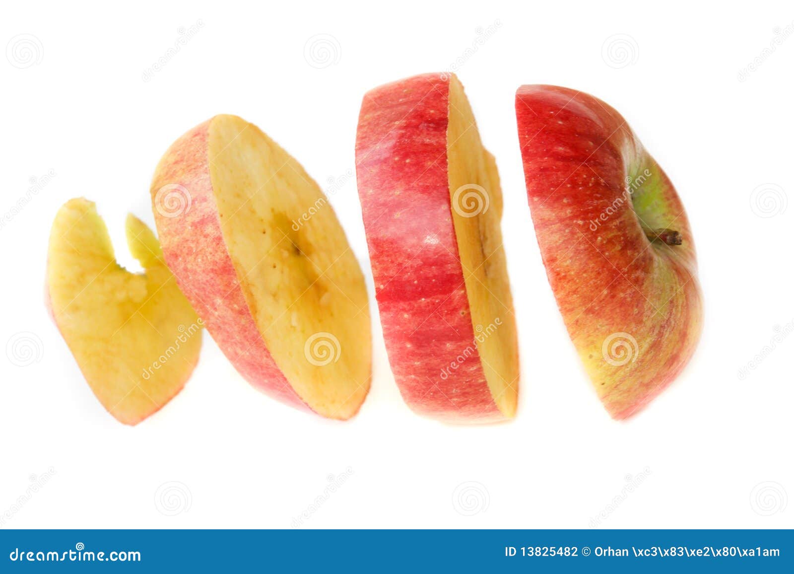 Sliced Red Apple - Isolated Stock Photo - Image of eating, seasonal ...