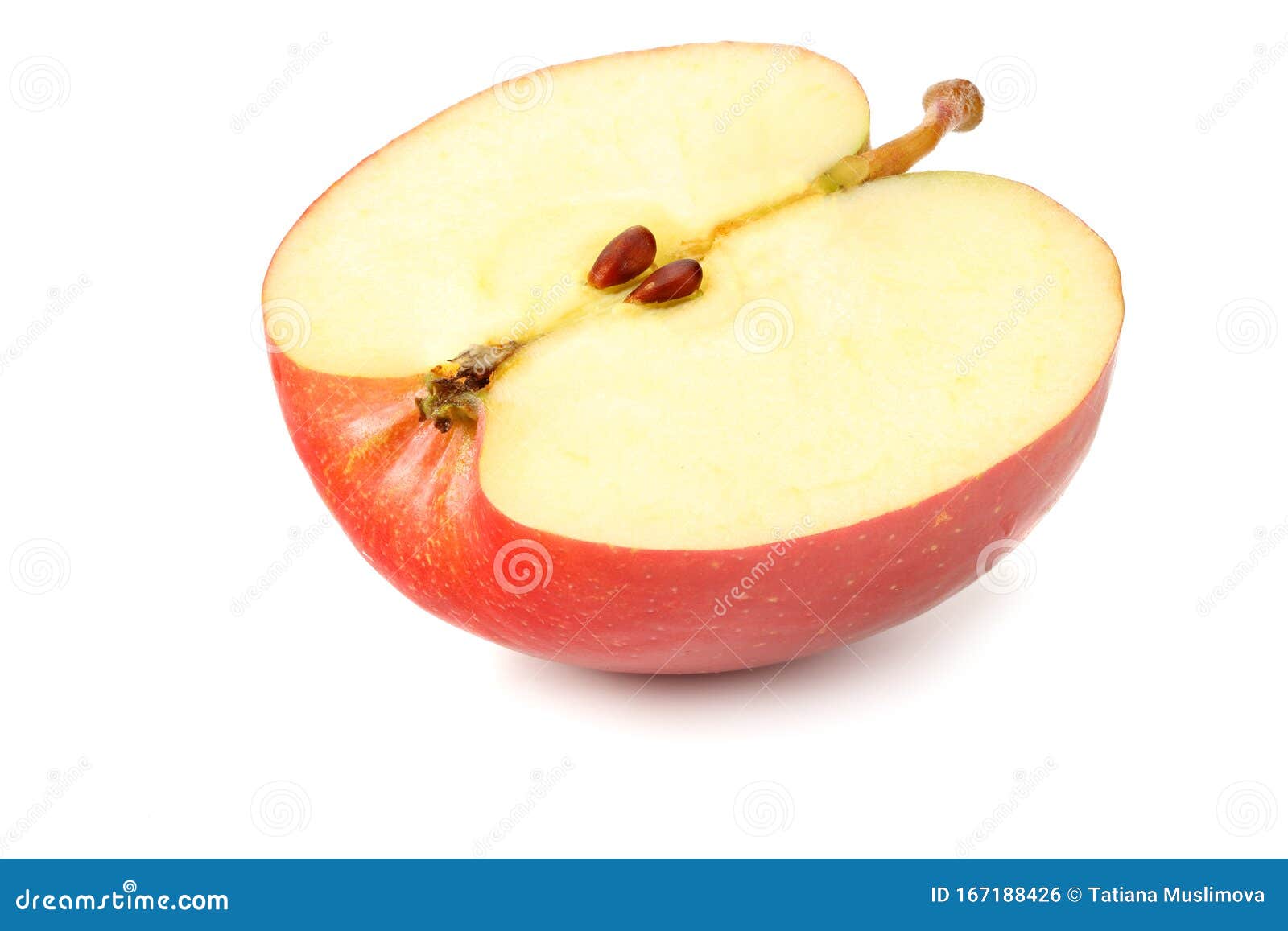 Sliced Red Apple Isolated on White Background Stock Photo - Image of ...